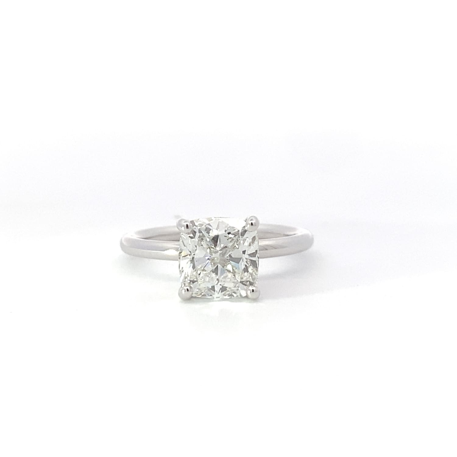 2.11ct cushion solitaire lab diamond engagement ring