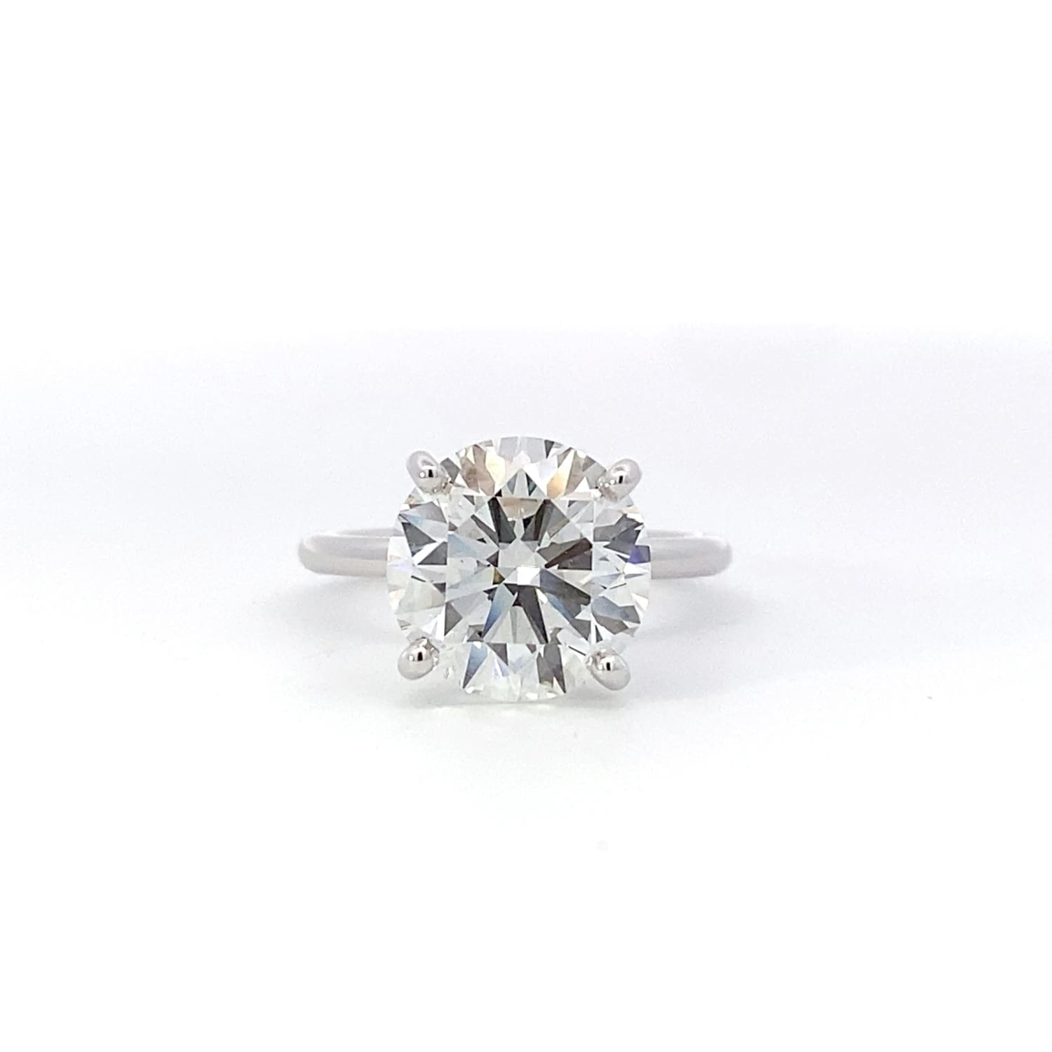 5.04ct round brilliant solitaire lab diamond engagement ring