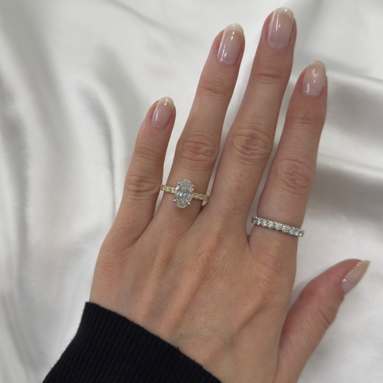 2ct Oval Solitaire Natural Diamond Engagement Ring